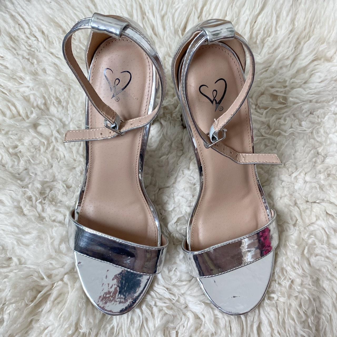 Windsor Women's Silver Sandals | Depop