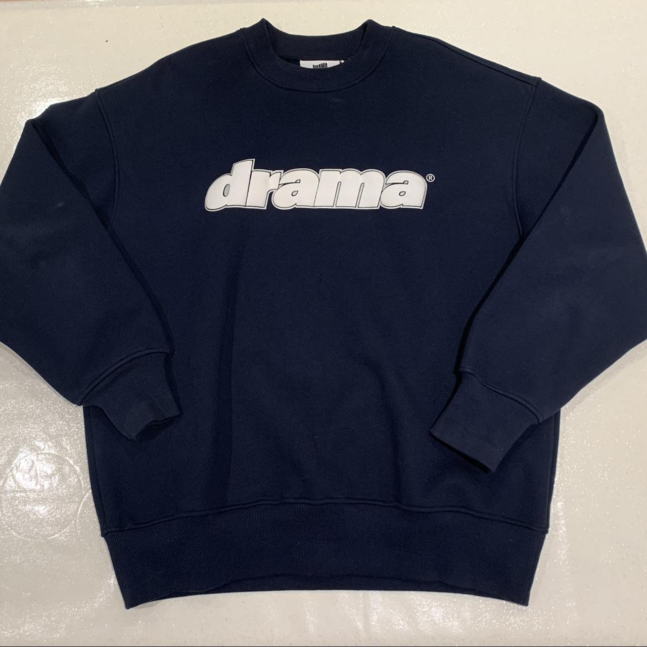 Navy Drama Call sweatshirt - size Large - ... - Depop