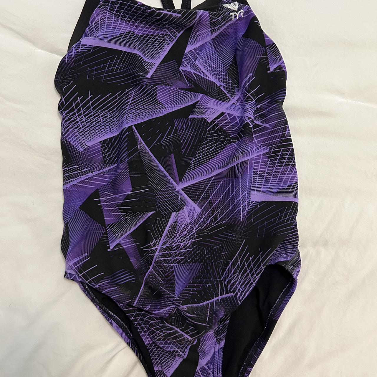 Purple and black diamond back Tyr size 28 no sign... - Depop
