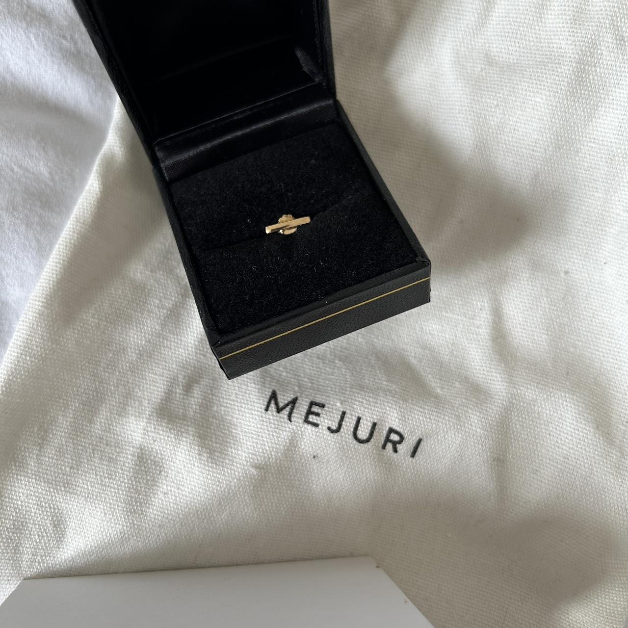 Mejuri 14k Solid Gold Bar stud Brand new, never... - Depop