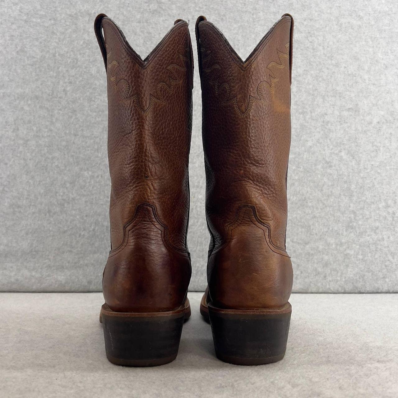 Ariat Leather Western Cowboy Boots - Brown - Leather... - Depop