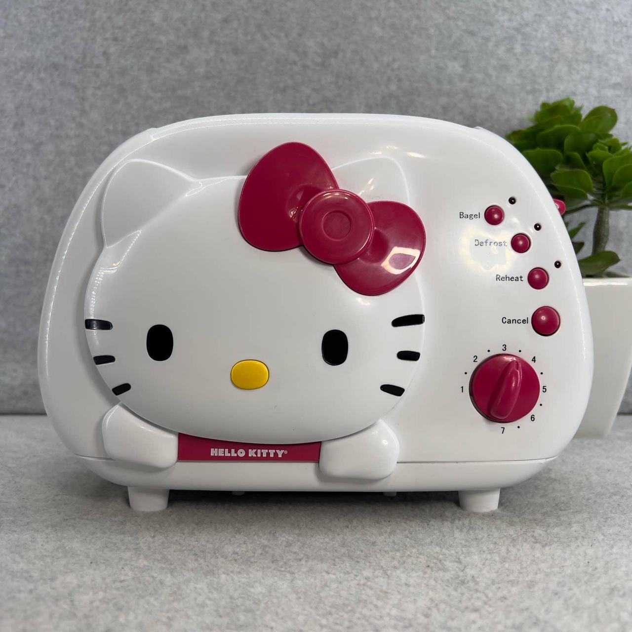 Hello Kitty Toaster-White-Pink-2 slice-Slot... - Depop