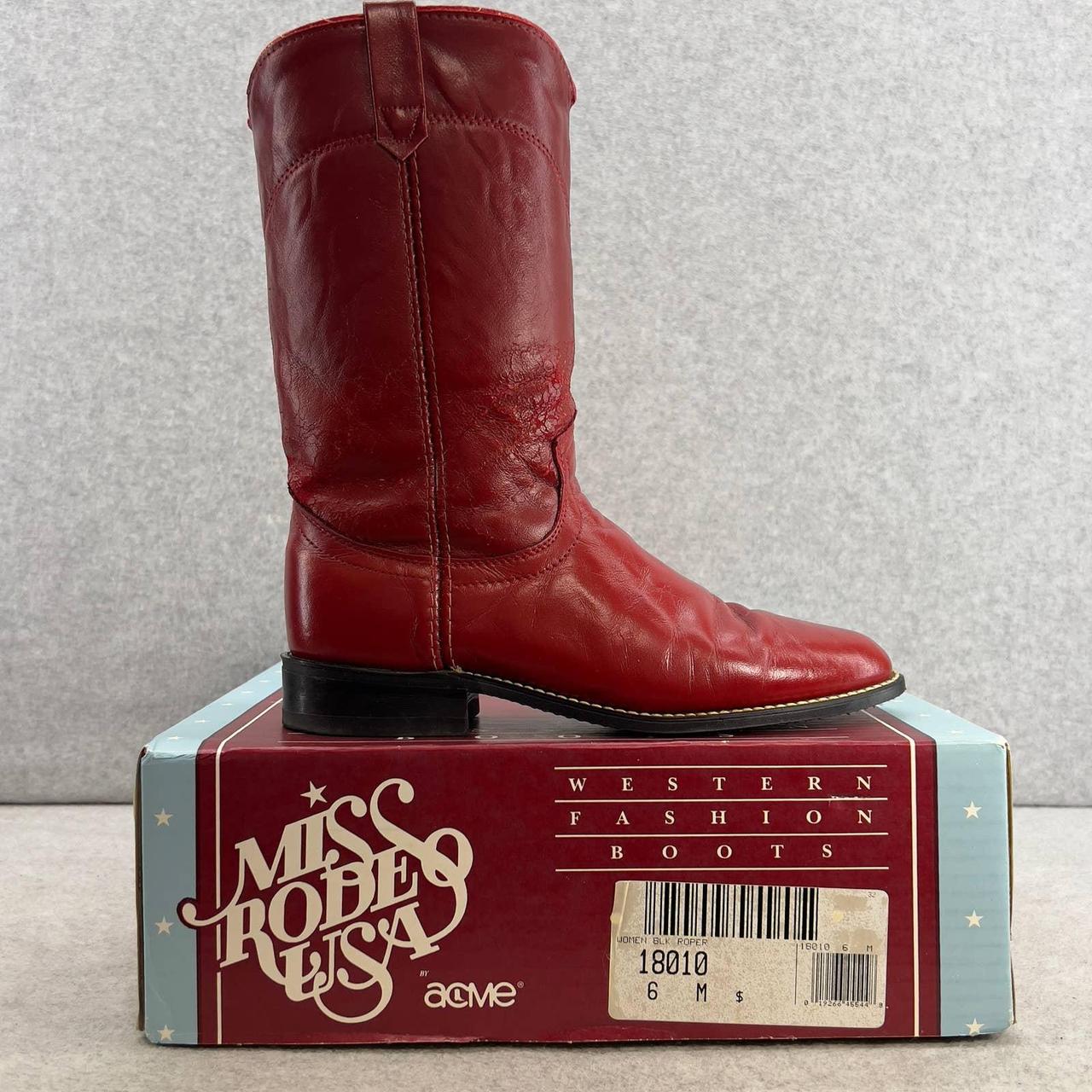 Vintage 90s Miss Rodeo USA by Acme Western Leather... - Depop