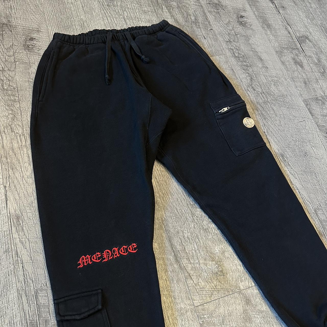 Menace cargo sweatpants no flaws barely worn #menace... - Depop