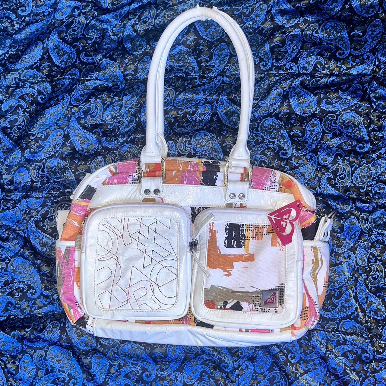 Supa badass vintage roxy purse Leather and denim... - Depop