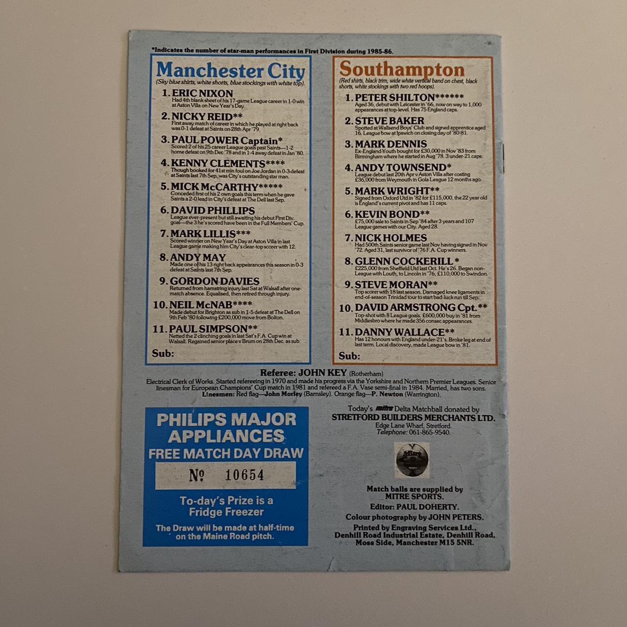 Item: - Rare match day football programme -... - Depop