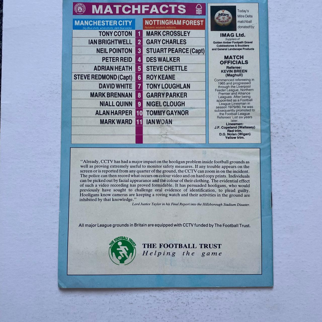 Item: - Rare match day football programme -... - Depop