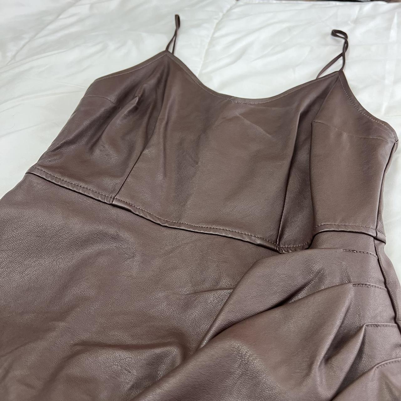 Abercrombie and Fitch Vegan Leather mini dress. So... - Depop