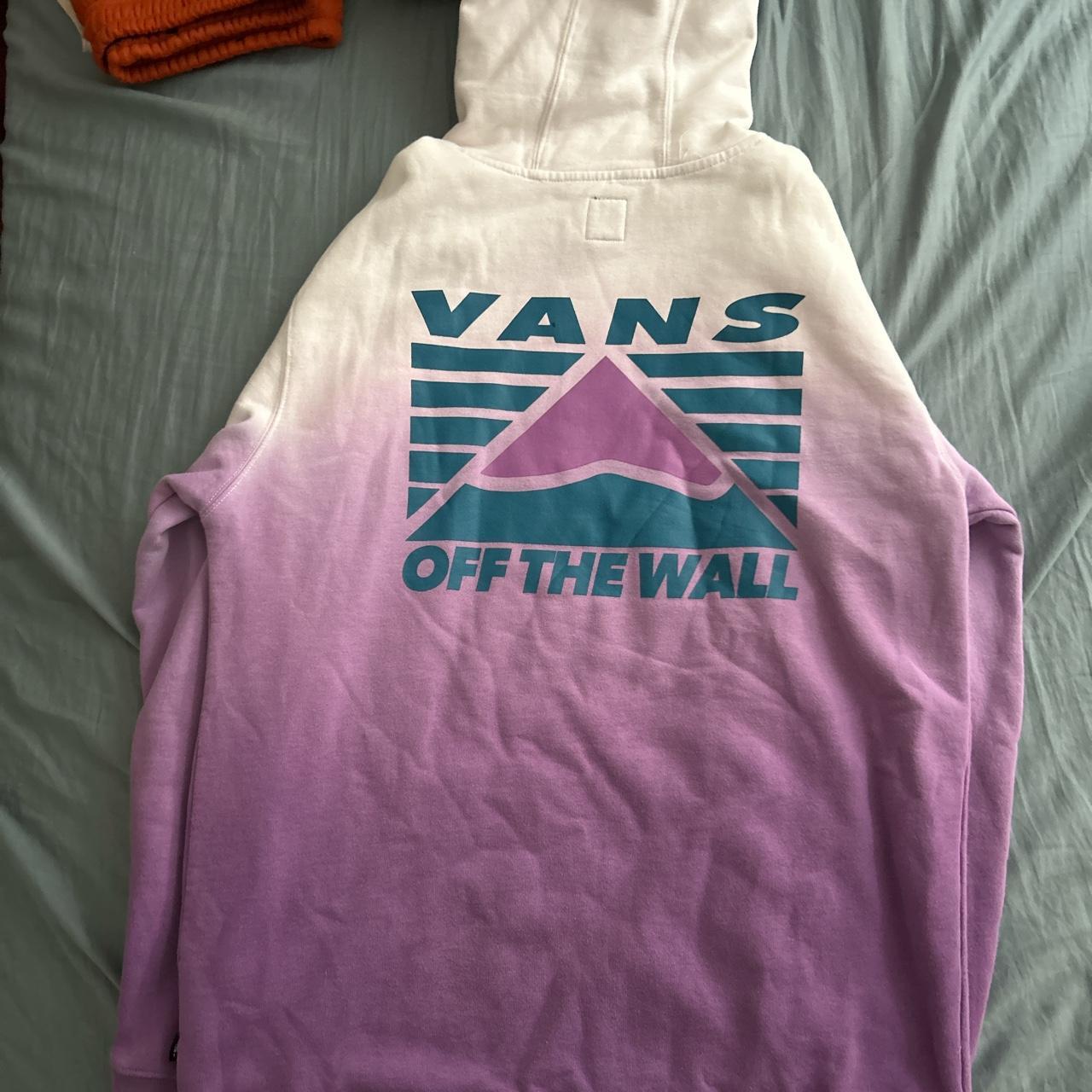 Vans Men's Purple and White Hoodie | Depop