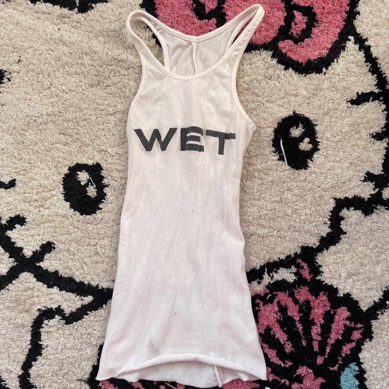 yzy wet tank top resells for $100 size 0 can fit a... - Depop