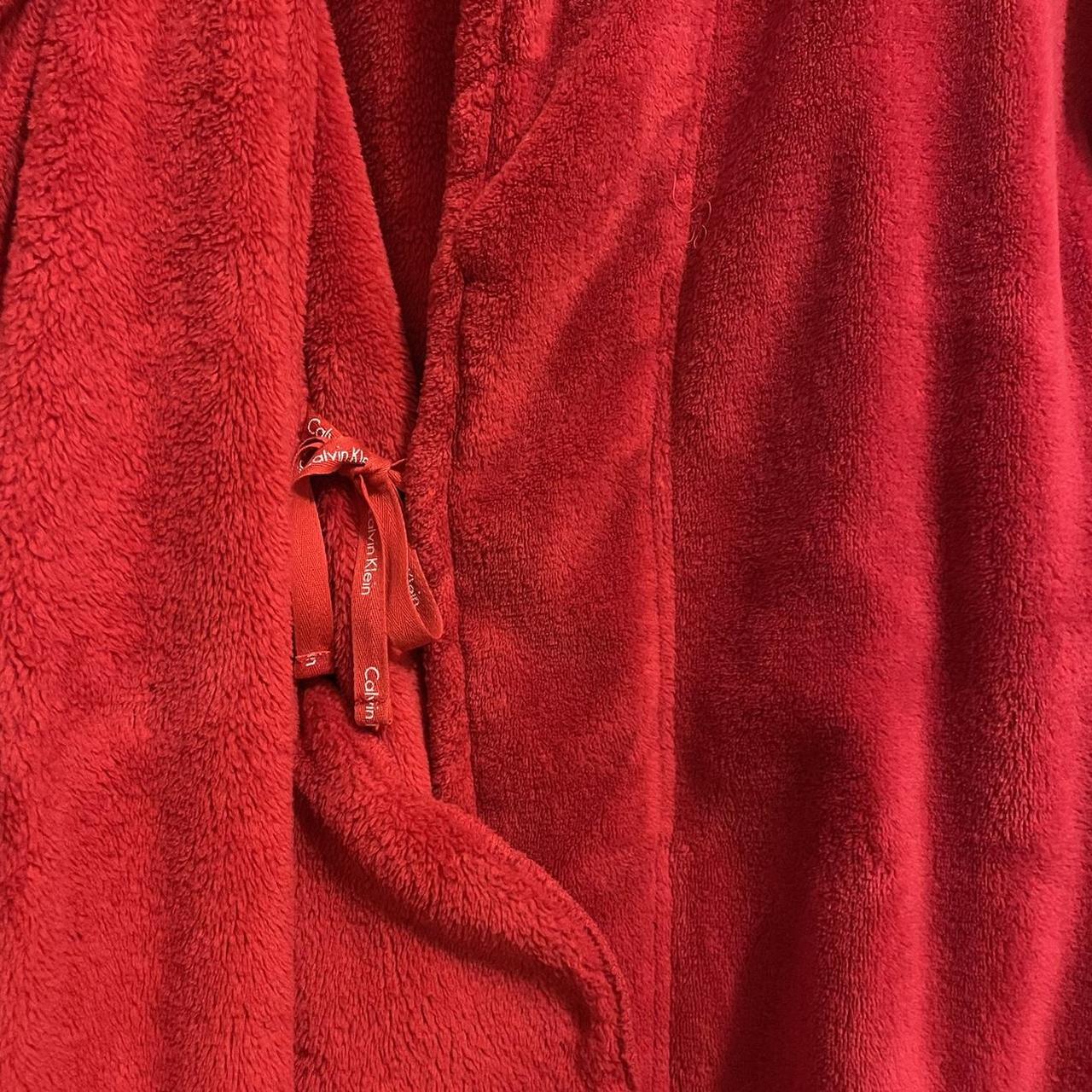 Calvin Klein Short Cozy Robe (red) Fluffy robe by... - Depop