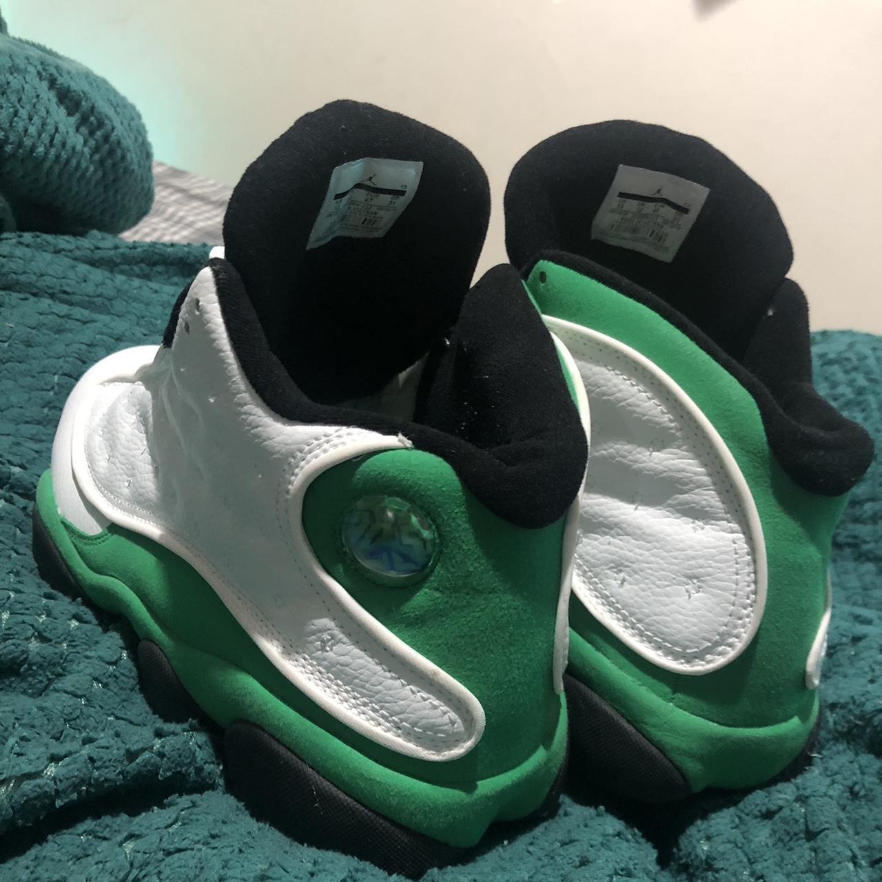 Jordan 13, lucky green Size UK 12 Had these for a... - Depop
