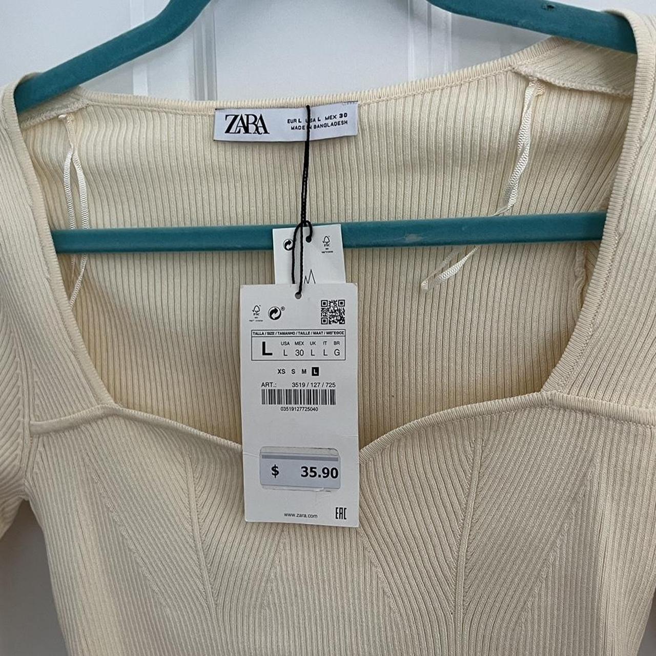 Zara long sleeve crop top So cute just too big for... - Depop