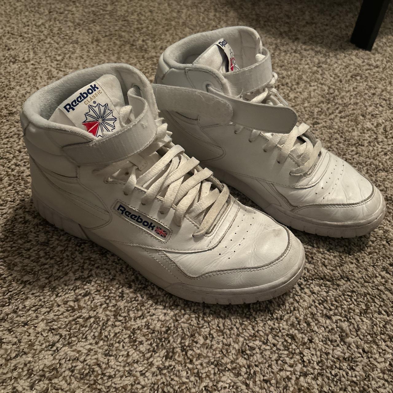 Reebok high tops • a few marks which can definitely... - Depop