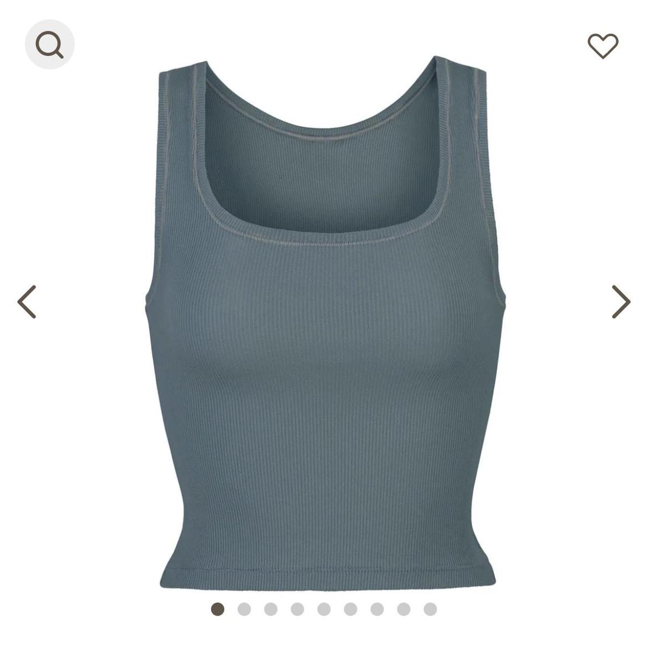 SKIMS cotton rib tank top In color Kyanite Brand... - Depop