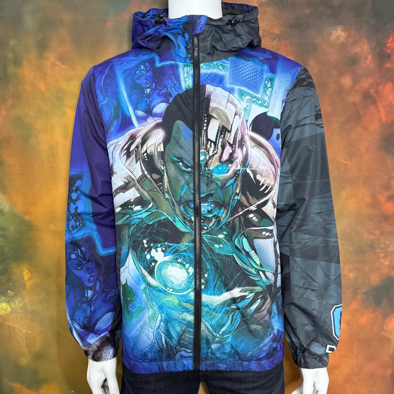 Tango Hotel x Cyborg Marvel DC windbreaker hooded... | Depop