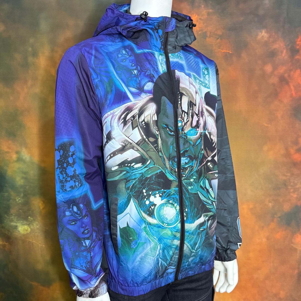 Tango Hotel x Cyborg Marvel DC windbreaker hooded... | Depop
