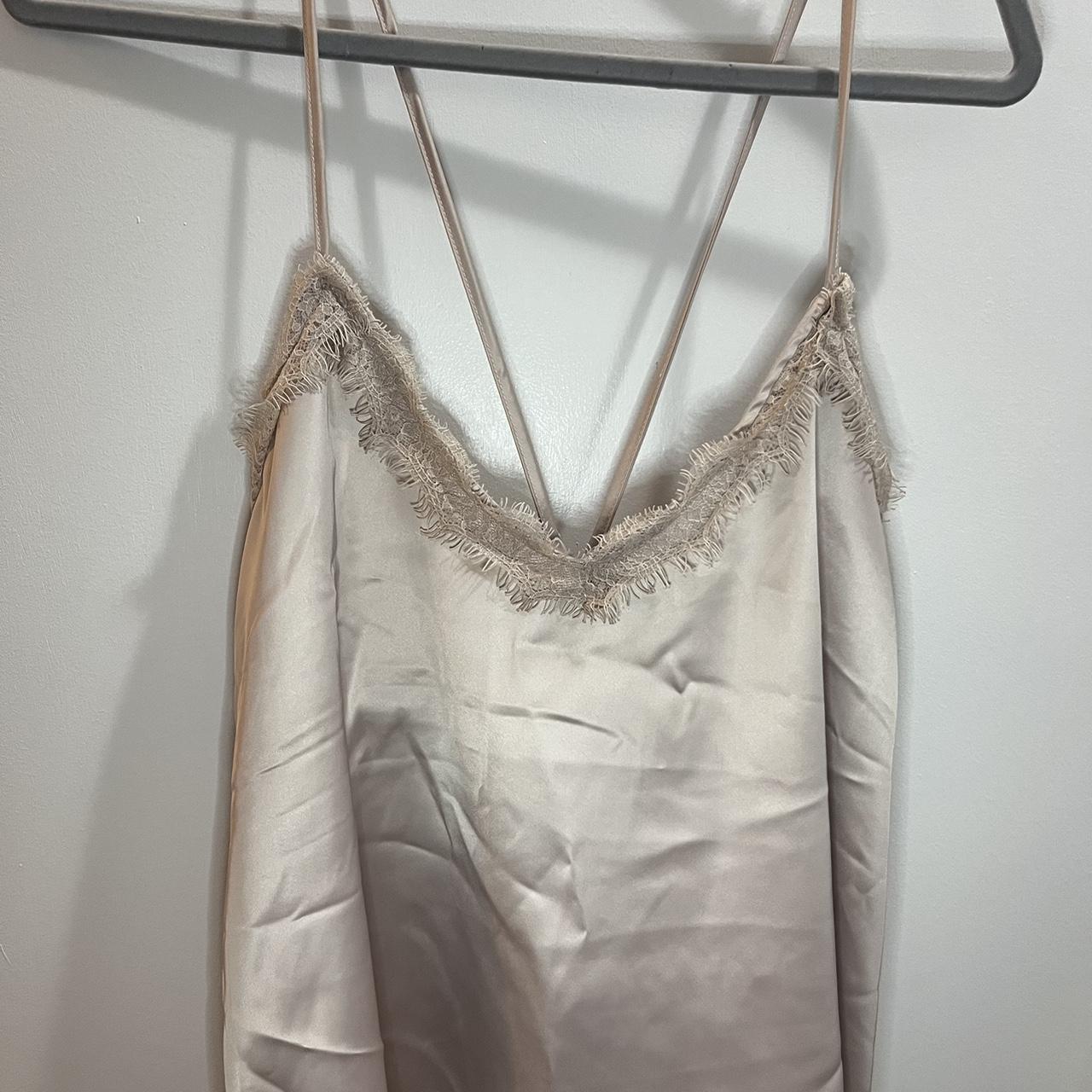 New with tags from Tobi. Silk camisole with lace... - Depop