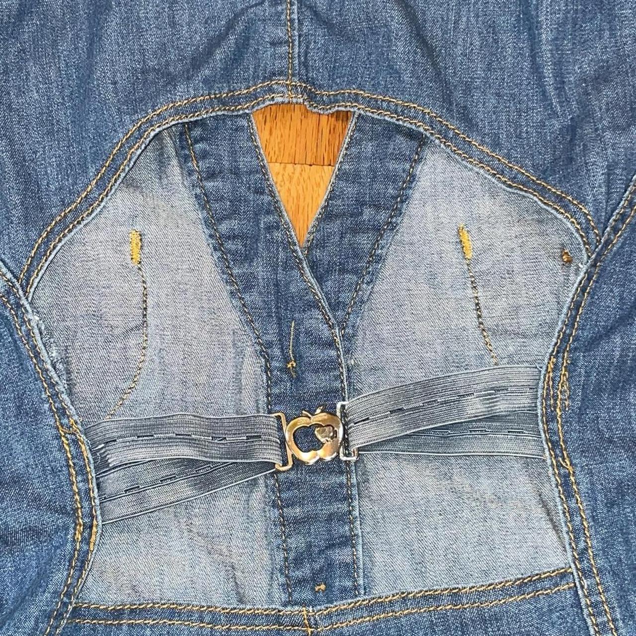 Y2K Apple Bottoms Open back denim dress comes with... - Depop
