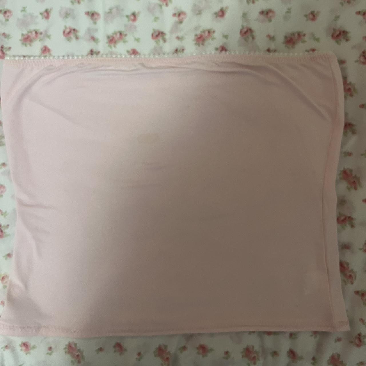 light pink tube top - has a small stain as... - Depop