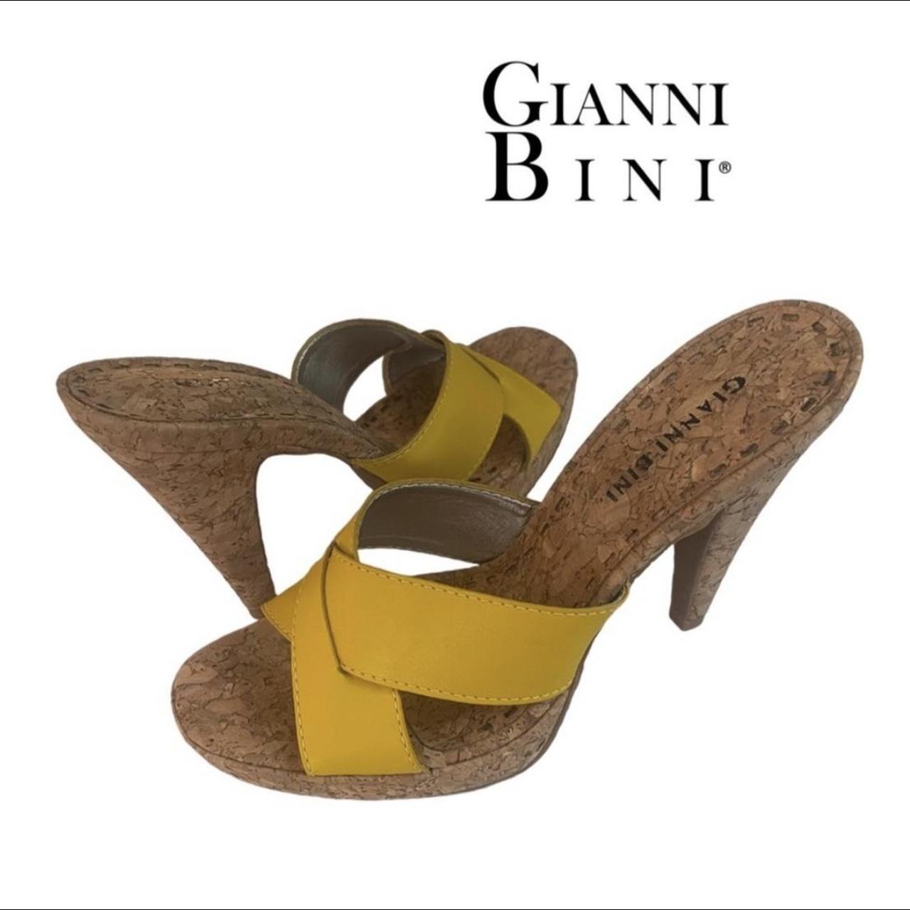 Gianni Bini Women's Yellow Sandals | Depop