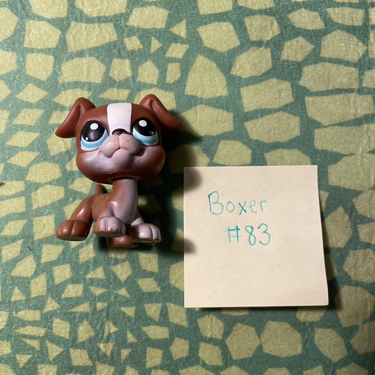 LPS Gen 1 Boxer 83 Brown dog with blue eyes... | Depop
