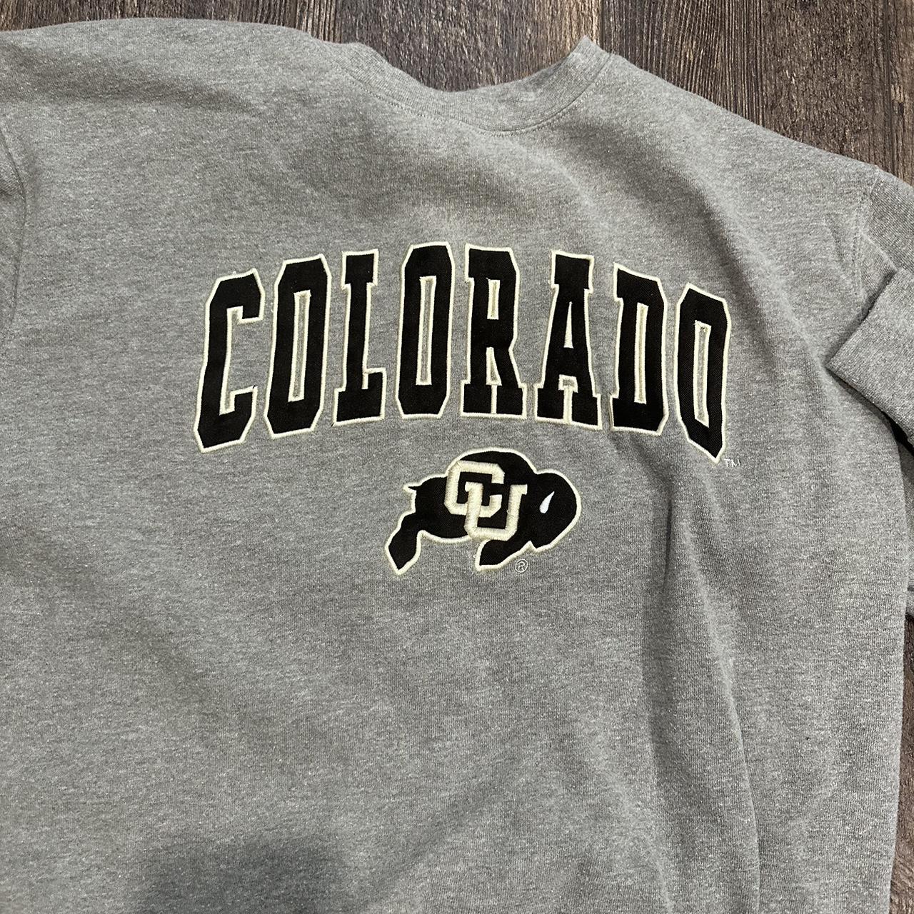 University of Boulder Colorado logo Sweater... - Depop