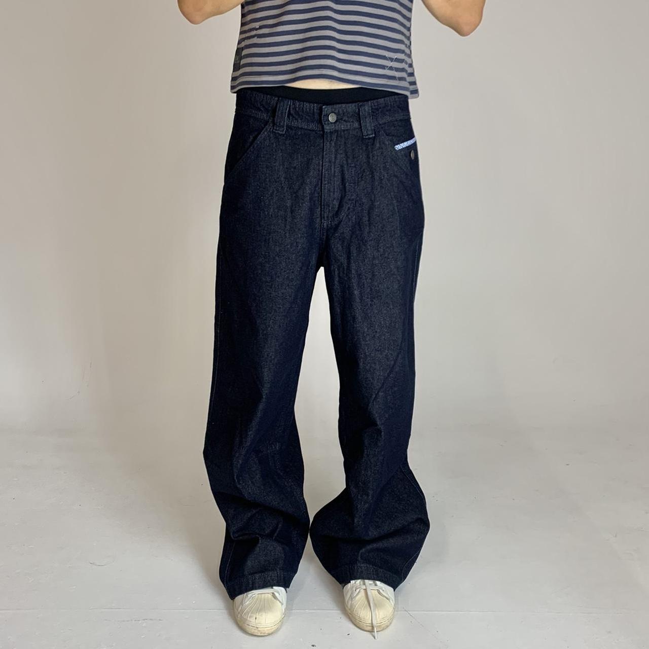 JADED MAN COLOSSUS FIT BAGGY JEANS WITH LOGO -... - Depop