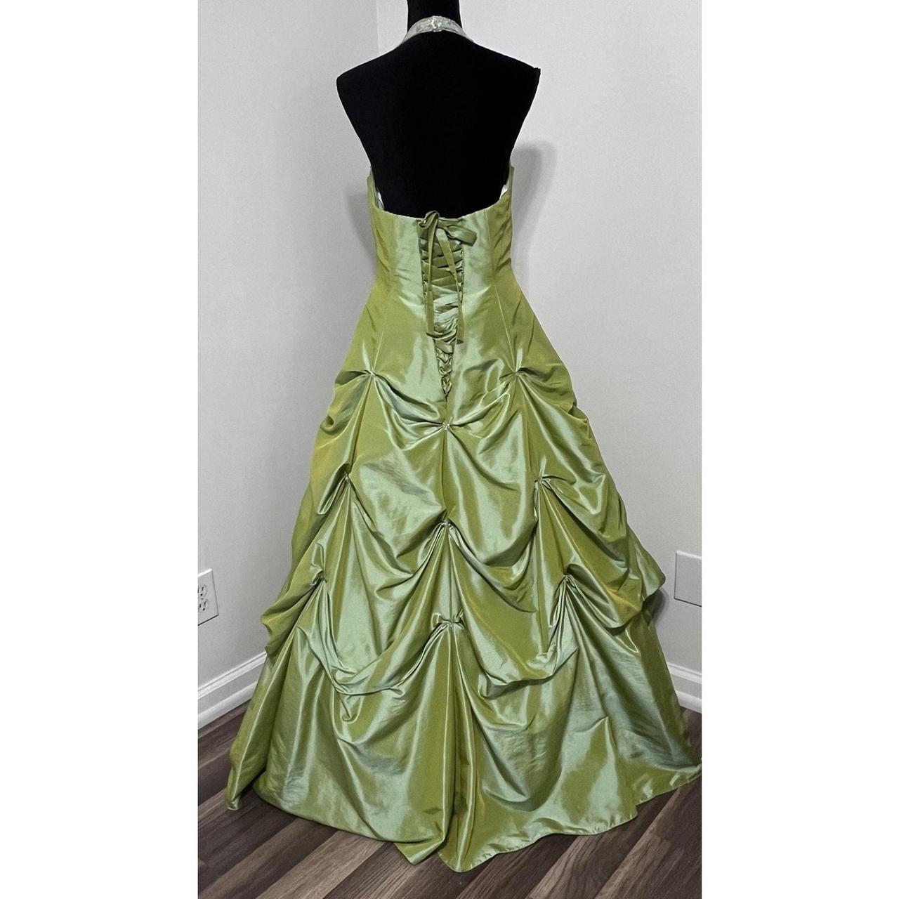 VTG Y2K Prom Dress Maxi satin Gown Corset 90S Grunge... | Depop