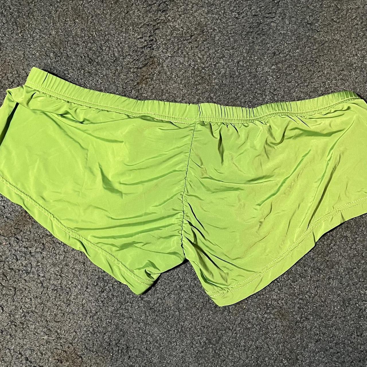 Green silky underwear trunks. Very smooth and has... - Depop