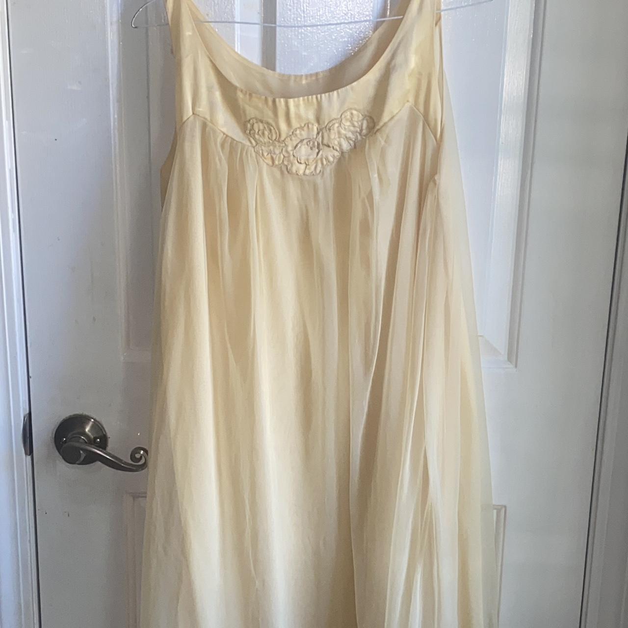 Light yellow night gown #nightgown #belle Size... - Depop