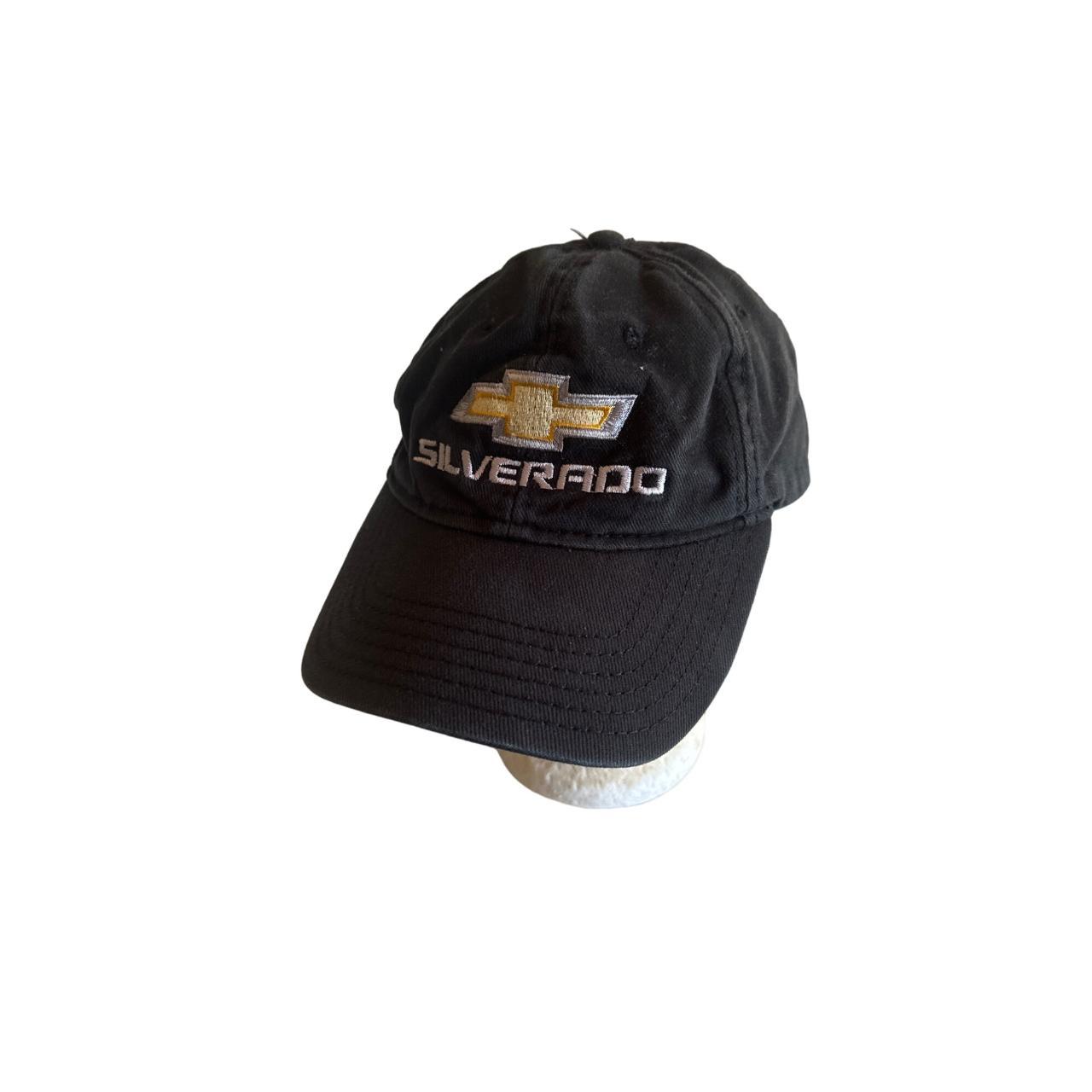 Chevrolet Silverado Black Embroidered Logo Hat Cap... - Depop