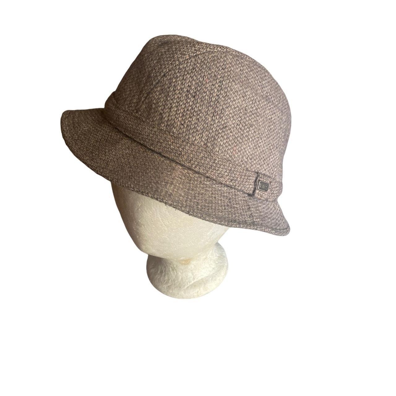 Arthur Andersen Totes Beige Tweed Fedora Hat Size... - Depop