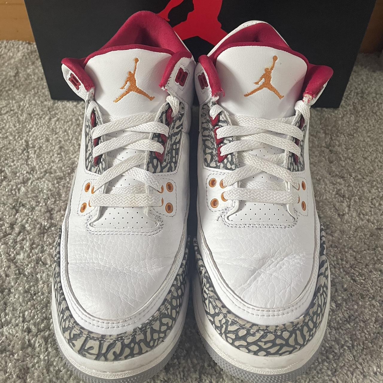 Air Jordan 3 Retro “Cardinal Red” GS - Size UK6 With... - Depop
