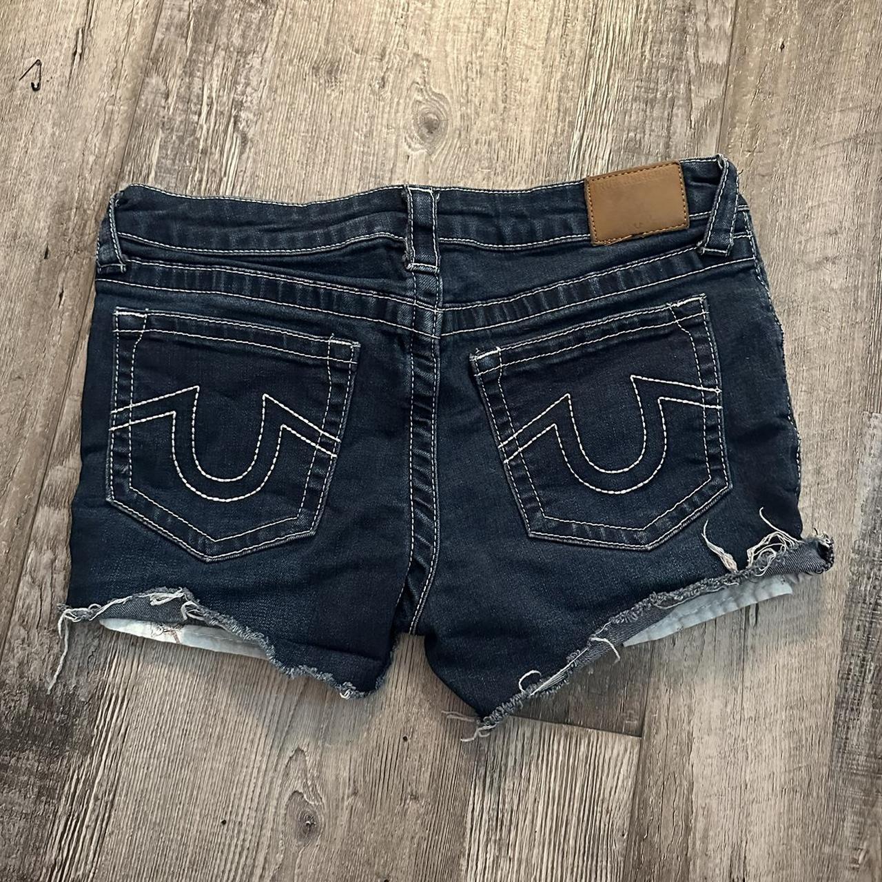 true religion shorts size 0 or 24 - Depop