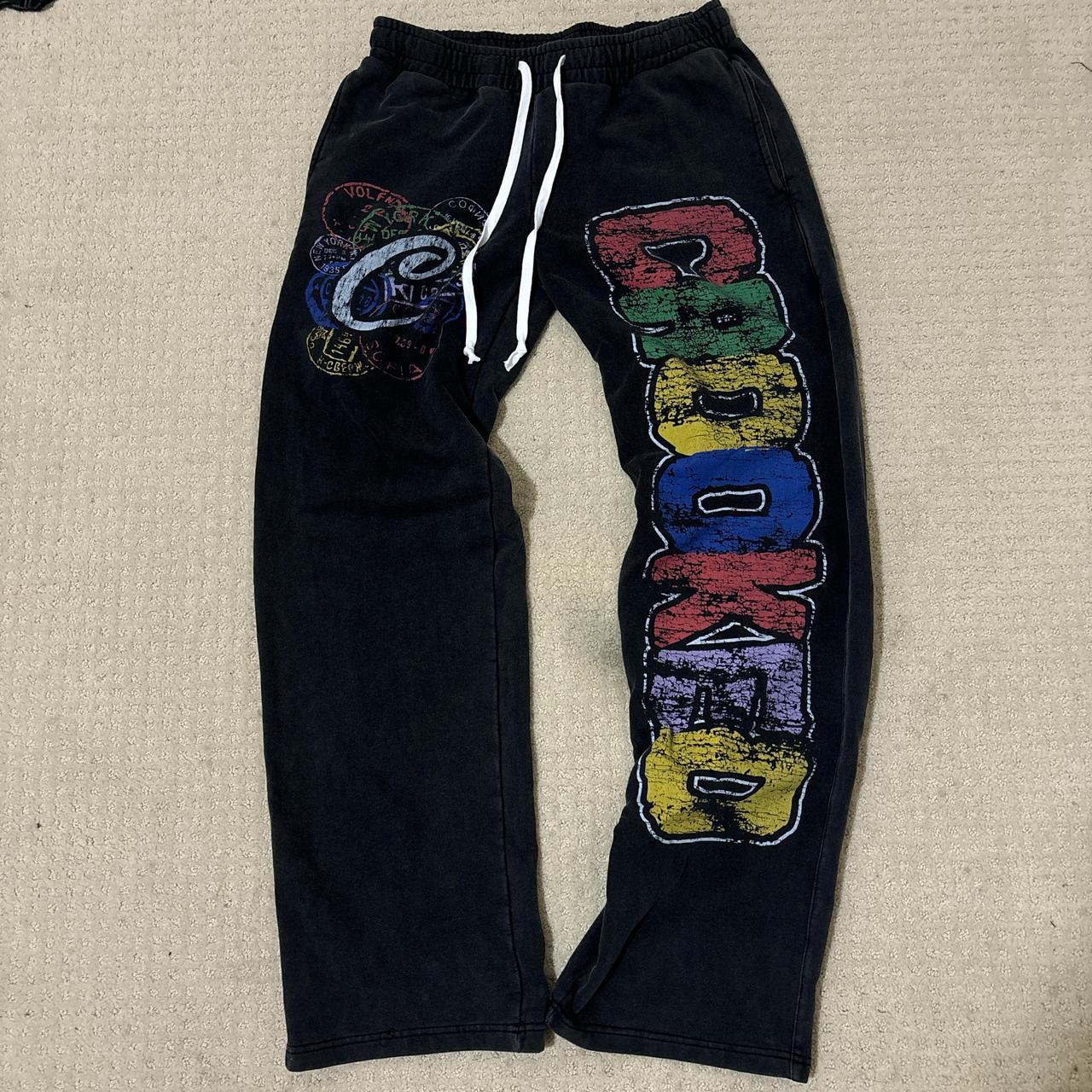 Crooked vintage wide legs sweatpants Brand new Size... - Depop