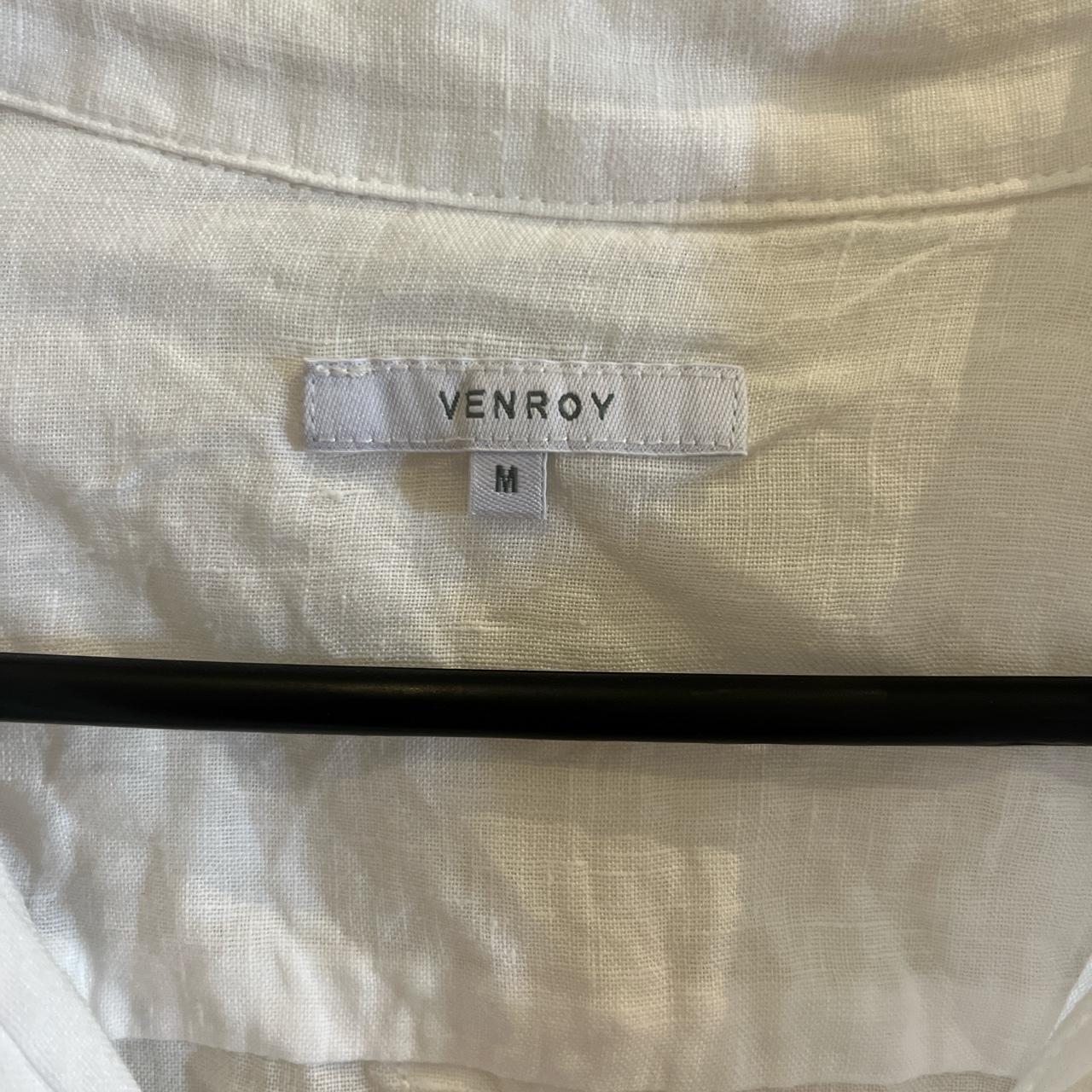 Venroy white linen playsuit Suit sz 10 - Depop