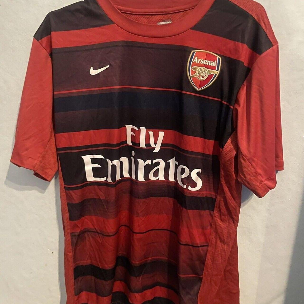 Arsenal FC 2009/10 Red Training Shirt Football Nike... - Depop