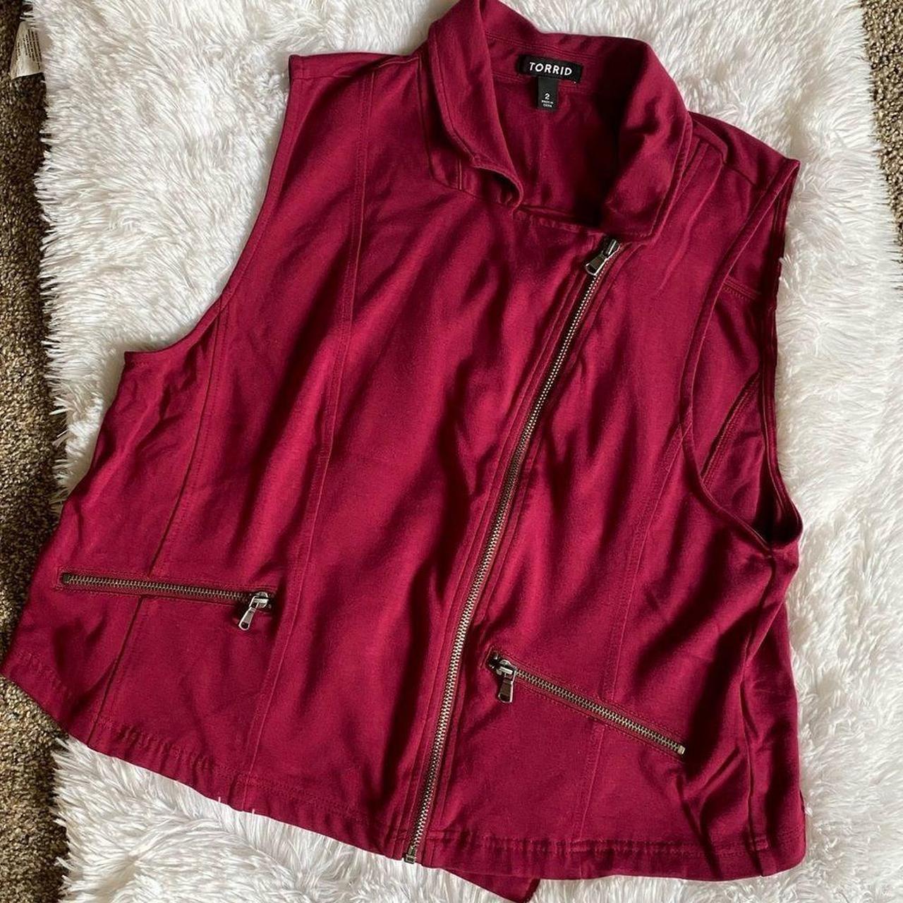 Torrid Vest Zip Front Size 2 Great used condition... - Depop