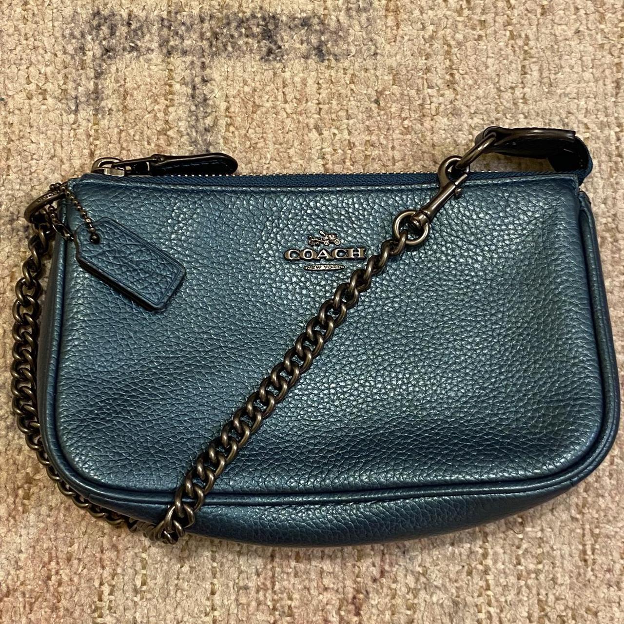 cute dark turquoise coach purse! perfect for your... - Depop