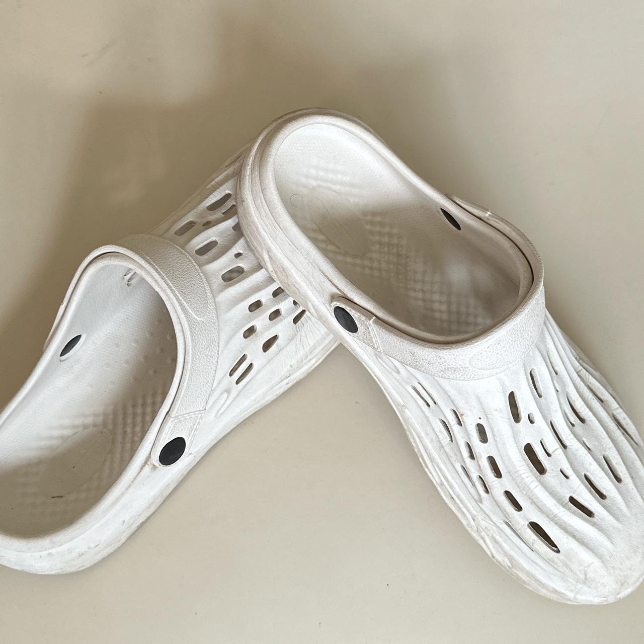 bootleg crocs Colour: White Material:... - Depop