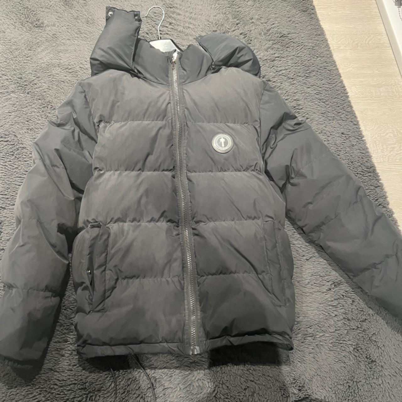 Grey trapstar jacket size small. Tag is cut off but... - Depop
