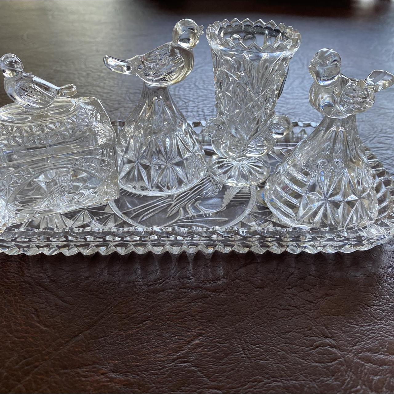 GLASS TRINKET SET 5 Pieces GLASS TRINKET SET TRAY ... - Depop