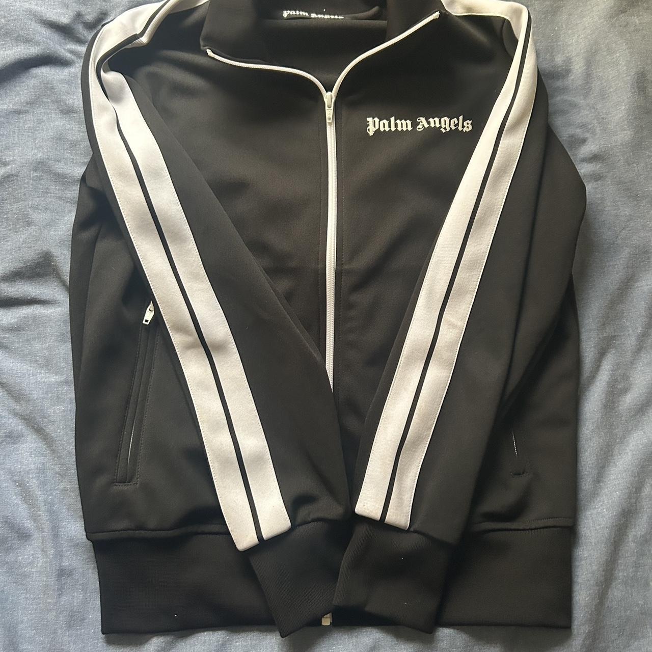 Black and white original Palm angels tracksuit top... - Depop