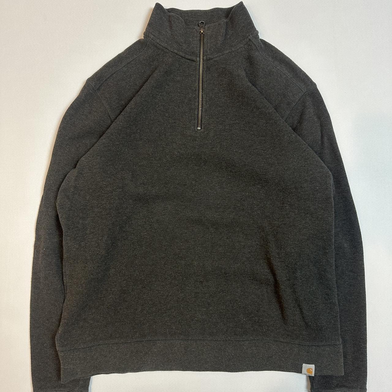 Carhartt relaxed fit quarter zip length by width... - Depop