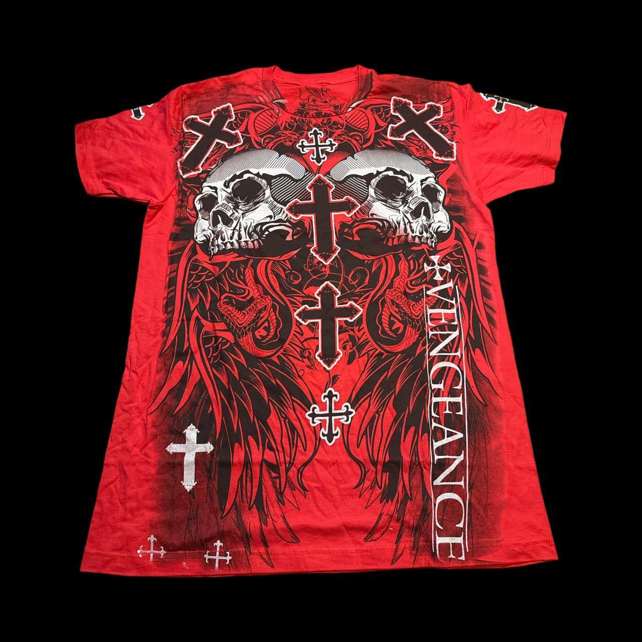 Red y2k mall goth tee Price is final & a deal at... | Depop