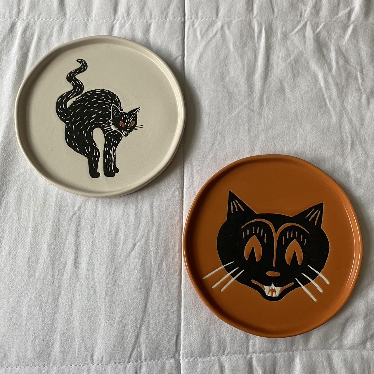 Target Threshold Cat Stoneware Plates Set Of 2 May... - Depop