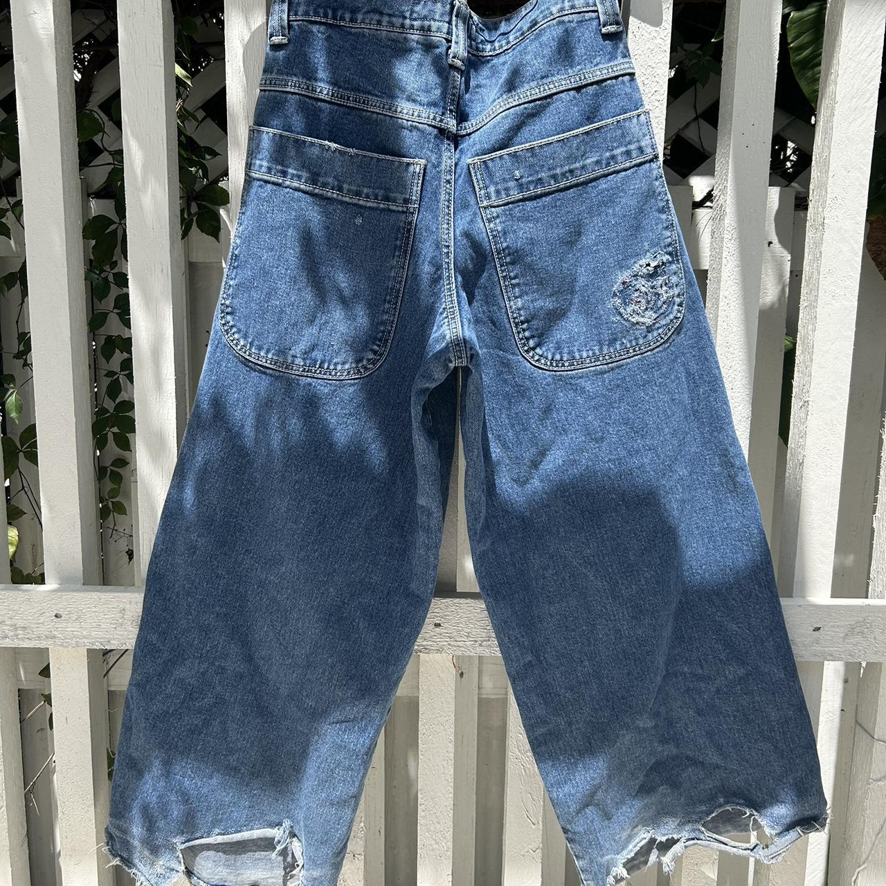 JNCO Baggy denim jeans with a relaxed fit, perfect... - Depop