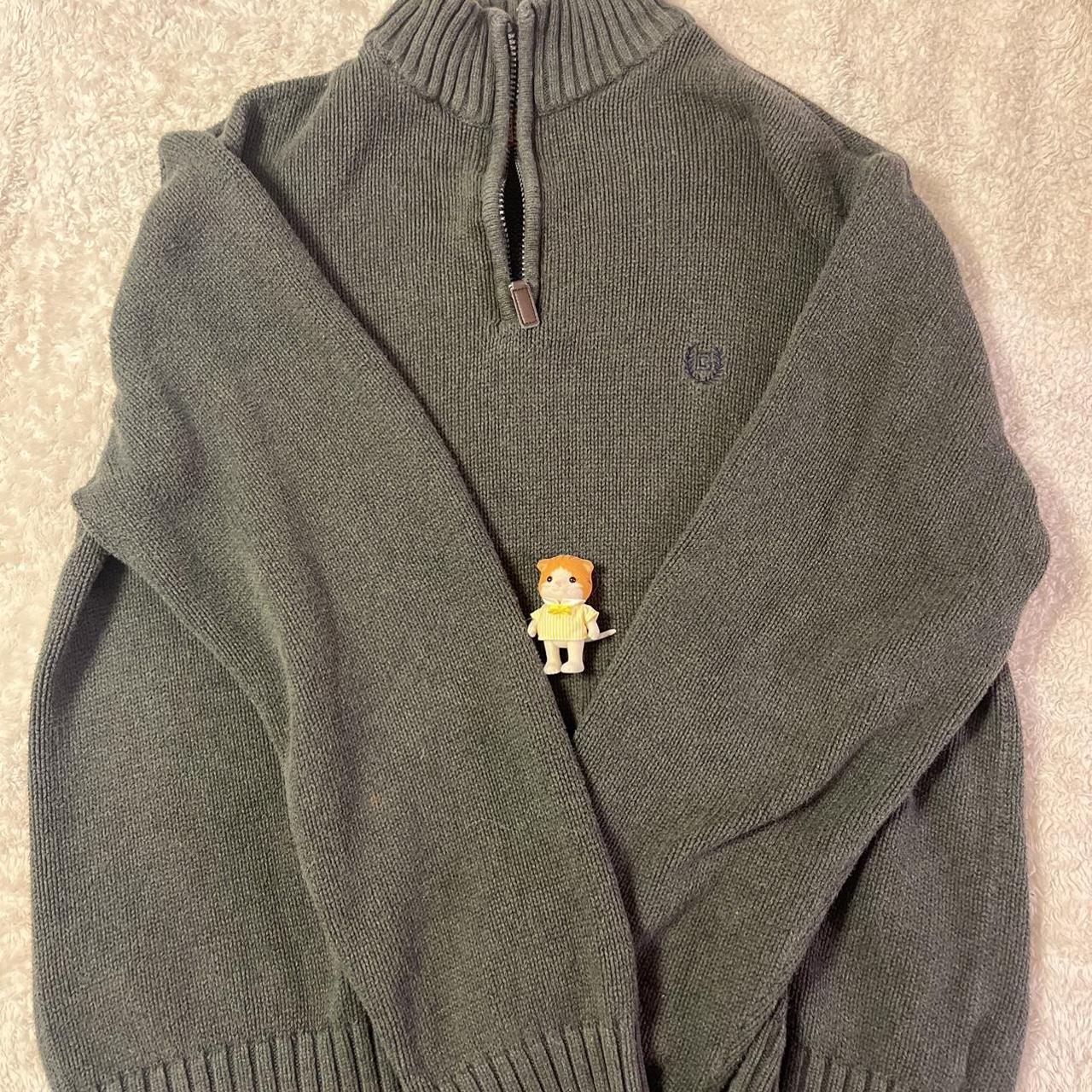 Green vintage oversized comfy wool knit sweater... - Depop