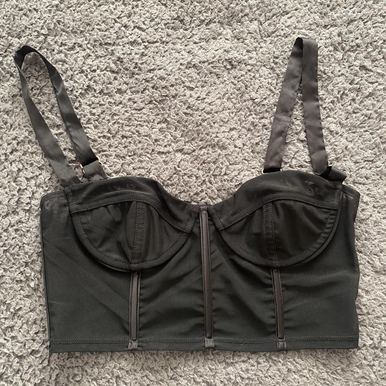 Oh Polly Women's Black Corset | Depop